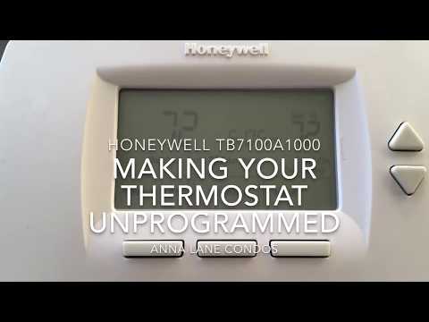 Deprogramming Your Thermostat (Manual Mode)