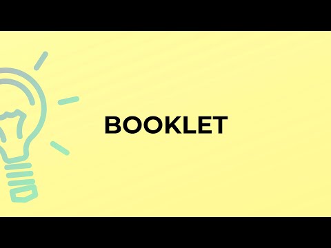 What is the meaning of the word BOOKLET?