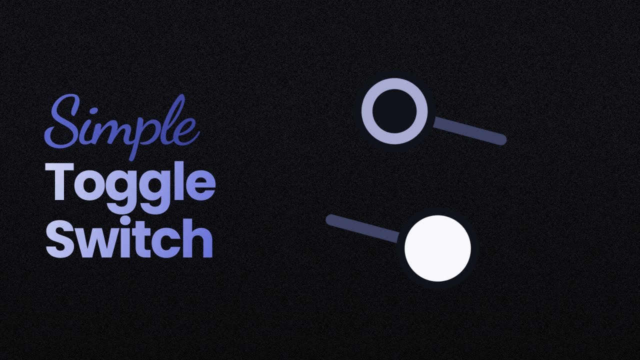 Toggle Switch Using HTML & CSS