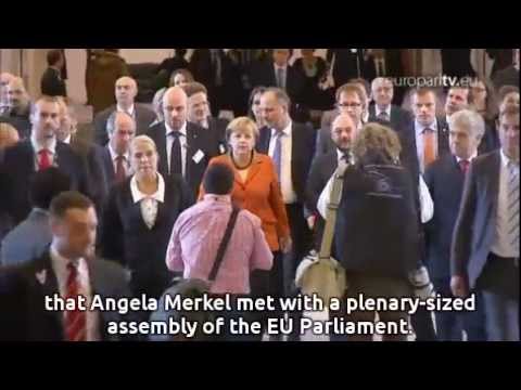 Merkel grilled by MEPs