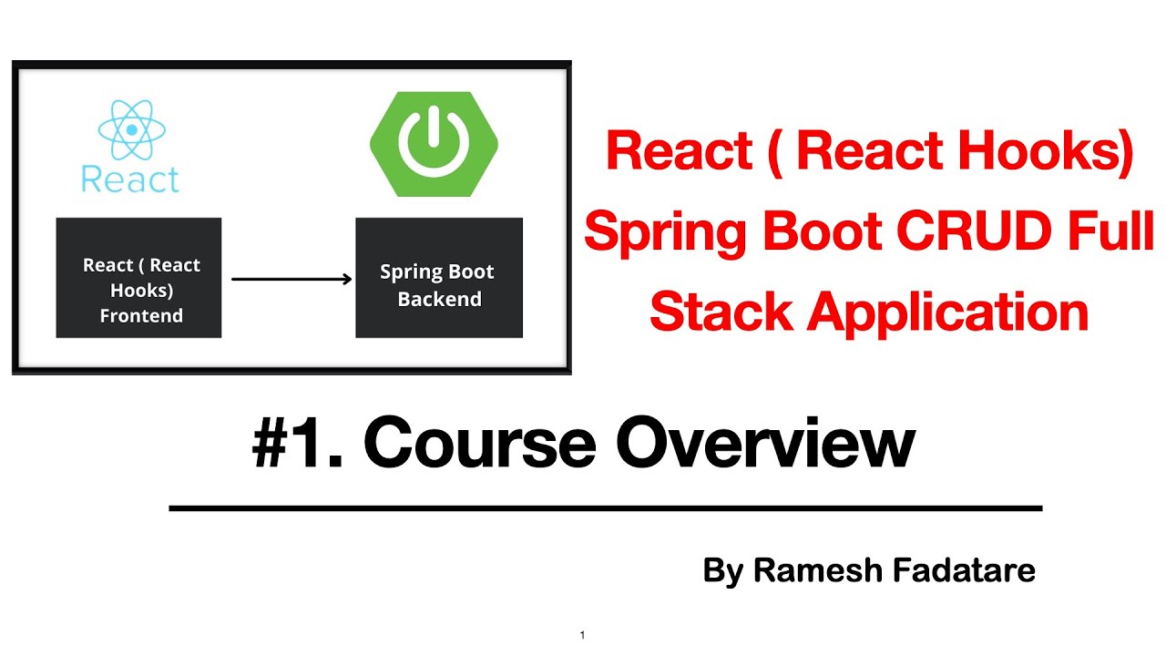 React Hooks + Spring Boot CRUD Full Stack App - 1 - Course Overview