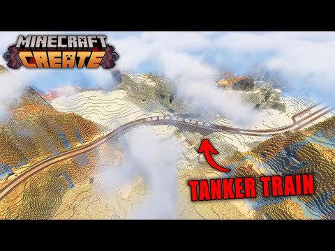 I Built A 3K DESERT RAILWAY In Minecraft Create Mod