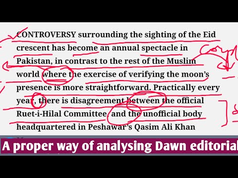 Grammatical Analyses of Today's Dawn editorial|A Practical Way to reading| @DawnNewsEditorials