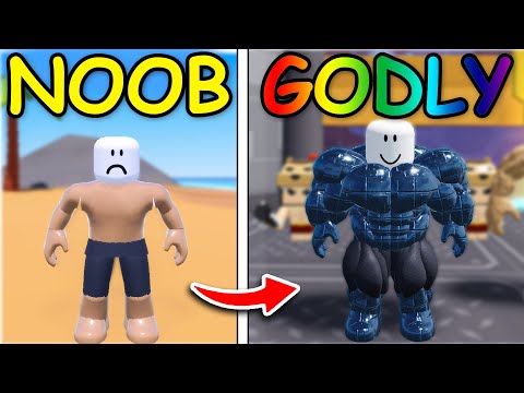 i went from NOOB to GODLY in Roblox Gym Star Simulator