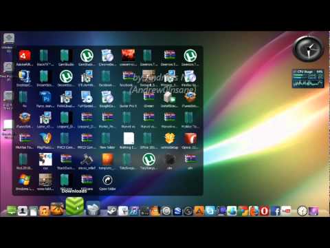 Cool Windows 7 Desktop with Animated Wallpaper, Rocketdock and Custom Icons with Links