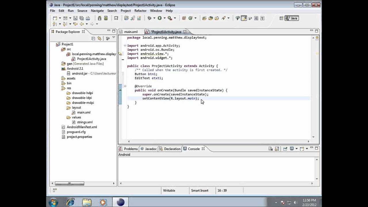 Android: Project 1(v5) - Modifying the Source Code