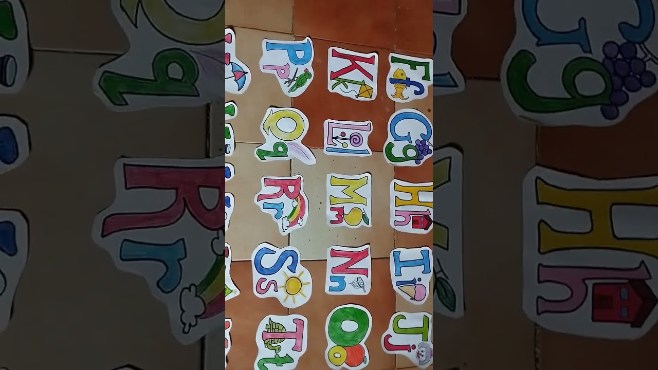 Alphabet chart made at home