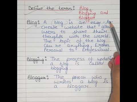 What is difference between blog blogger blogging? | Blog | Blogger | Blogging | #shorts #blog