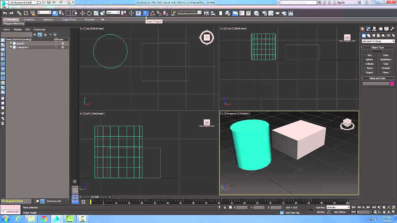 3ds Max 01-19 3ds Snaps Settings