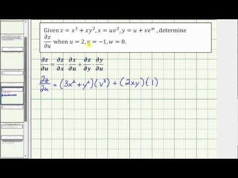 Ex: Chain Rule – Function of Two Variables with Three Independent Variable | Math Help from ...