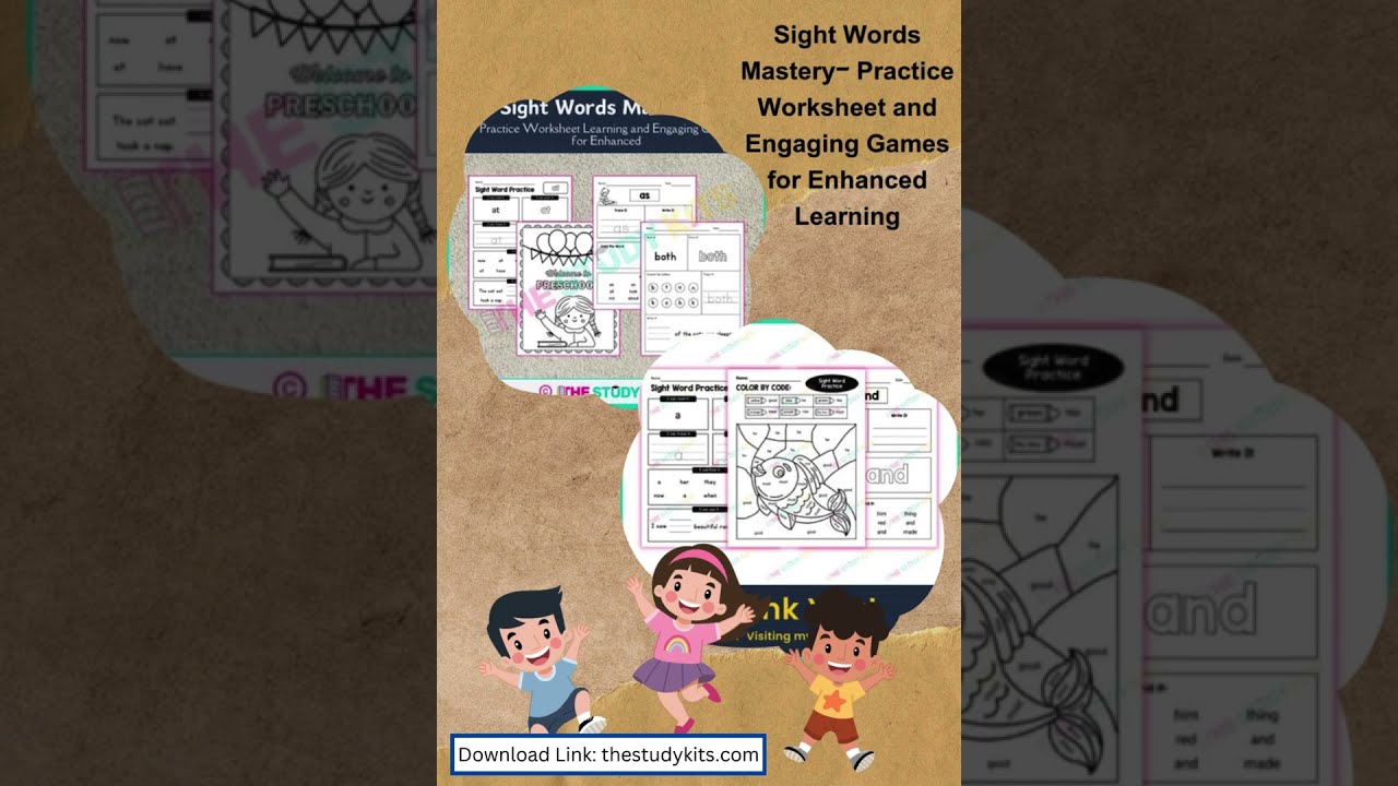 Sight Words Mastery  Practice Worksheet and Engaging Games for Enhanced Learning