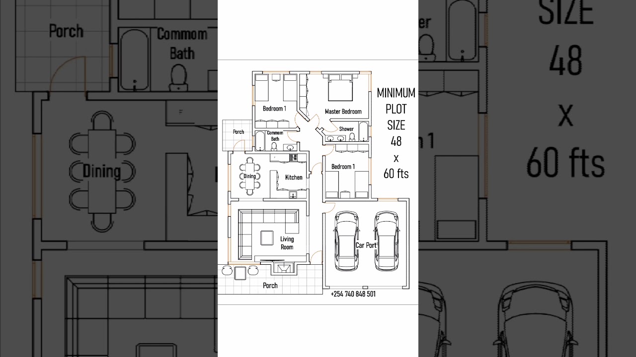 DUAL GARAGE 3 BEDROOM HOUSE PLAN