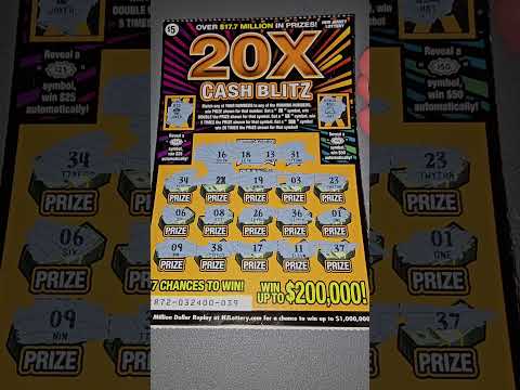 2X Winner 20X Cash Blitz NJ Lottery Scratch Off Ticket