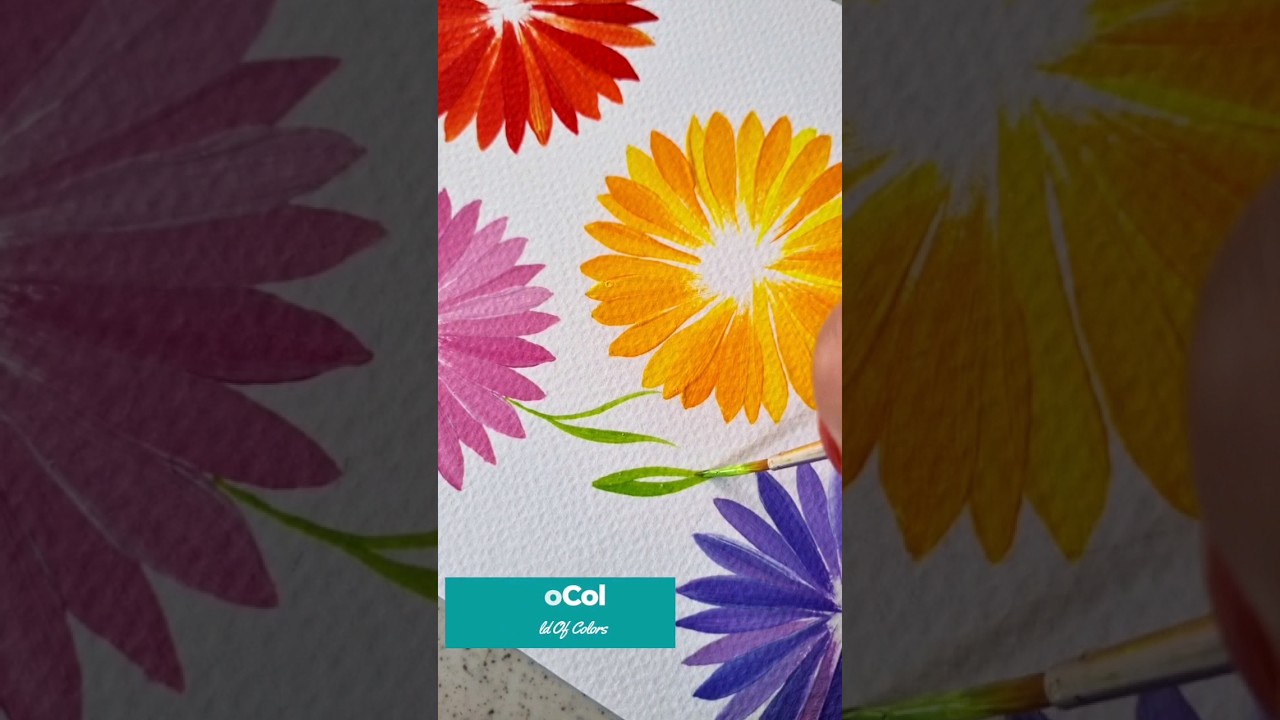 Easy Flower Painting #greetingcard greeting#acrylicpainting #flowerpainting #WoCol #artwork