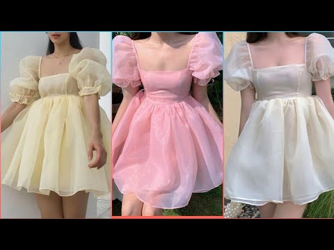 ASTHETIC PUFF SLEEVES DRESS IDEAS FOR GIRLS-VESTIDO MANGAS ABULLONADAS
