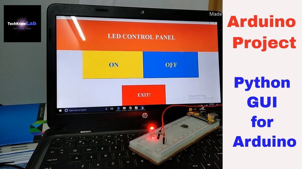 Control LED using Arduino and Python GUI | Arduino Serial Communication Project Tutorial