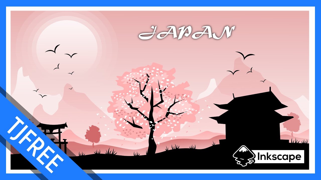 Inkscape | Japan Scene Speed Art
