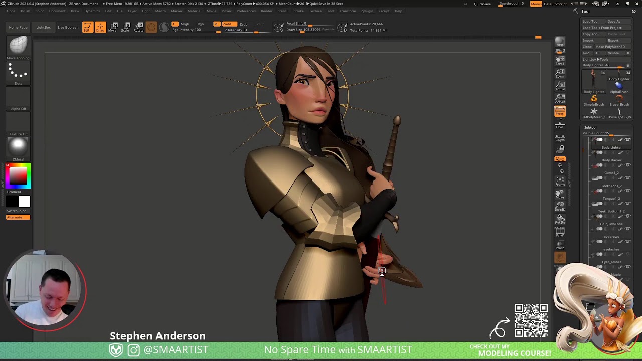 Mighty Warrior Queen in ZBrush!