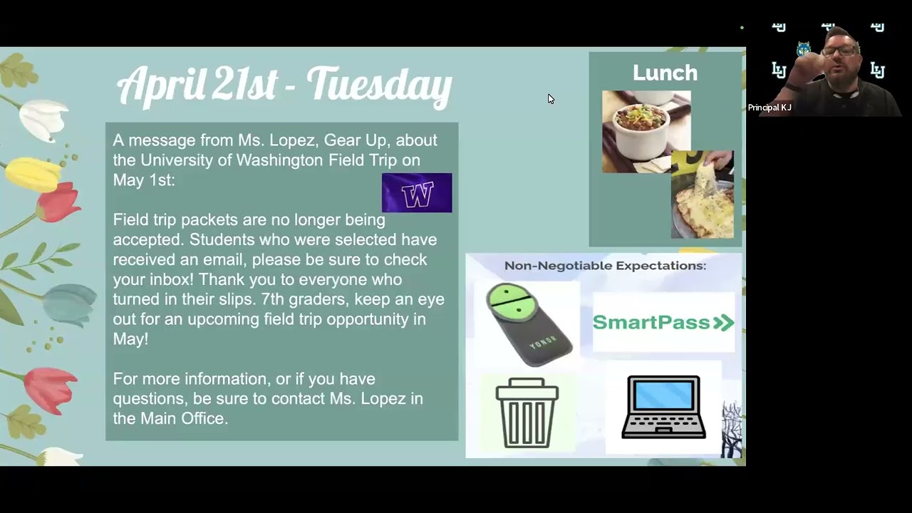 Daily Bulletin, Tuesday, April 21