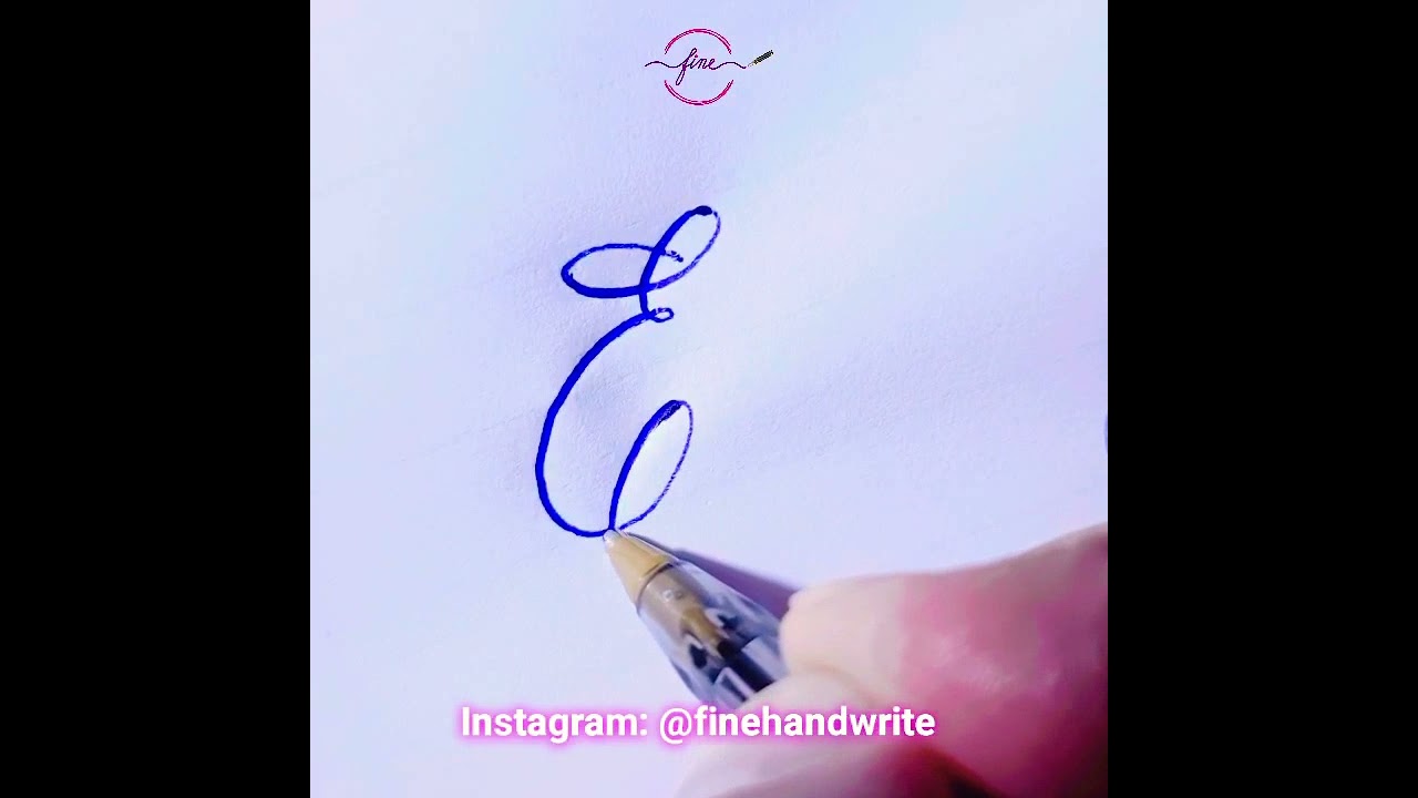How to write Copperplate Calligraphy Alphabet with a ballpoint pen | Handwriting | Letter Ee