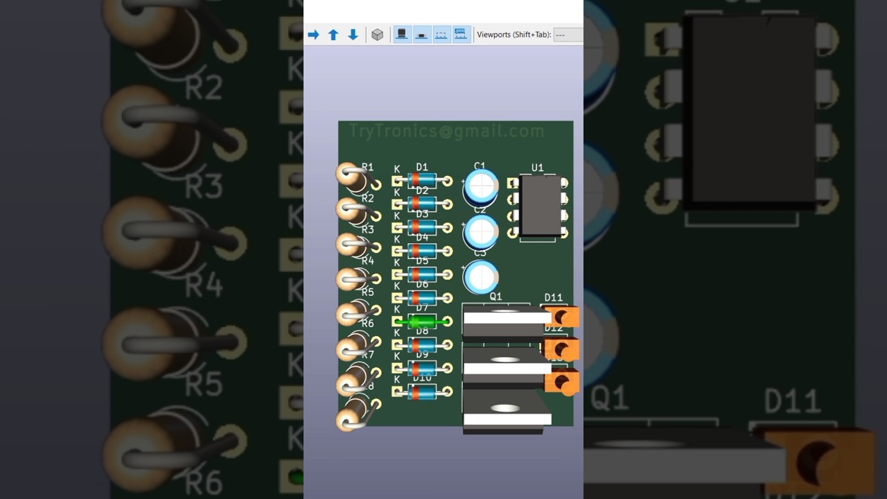 Traffic Lights Controlling Circuit  #electronics #pcbdesign  #electricalengineer