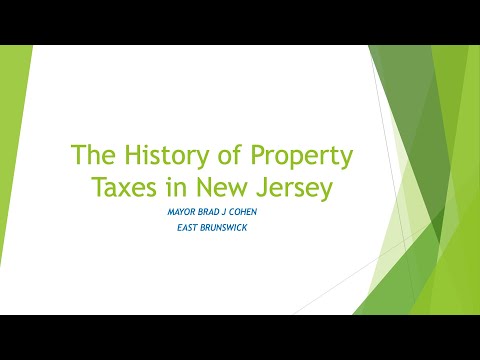 Mayor Cohen Discusses the History of Property Taxes in NJ