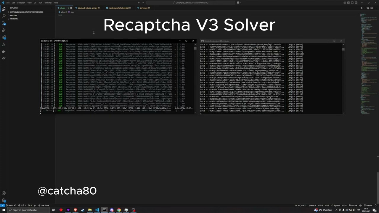 Recaptcha V3 Solver - Working 2025