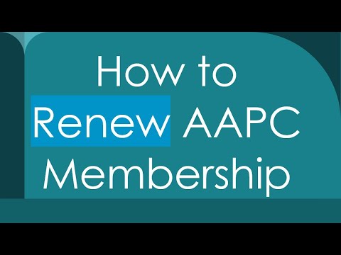 How to Renew AAPC Membership