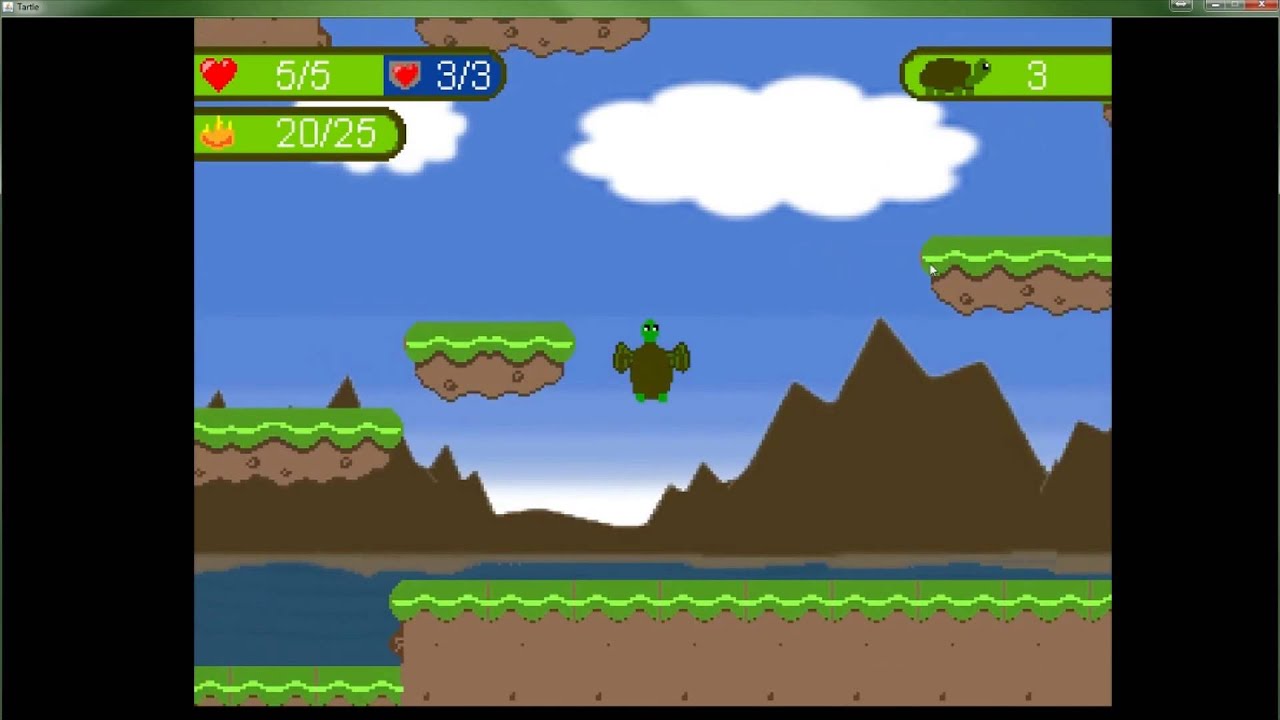 Tartle: Java 2D Platformer (Preview Of Game Concept - Used Tutorial For Boilerplate And Learning)