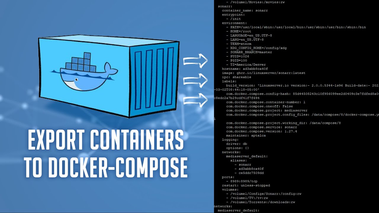 Export Docker Container Settings as Docker Compose Stack