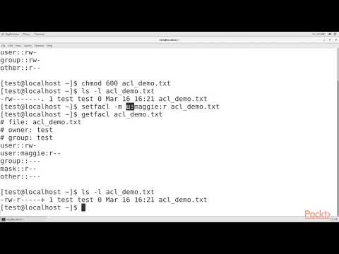 Learn Mastering Linux Security and Hardening Creating an Access Control List|packtpub com - Mind ...