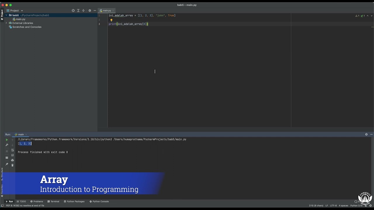 5. Dasar pemrograman - Array