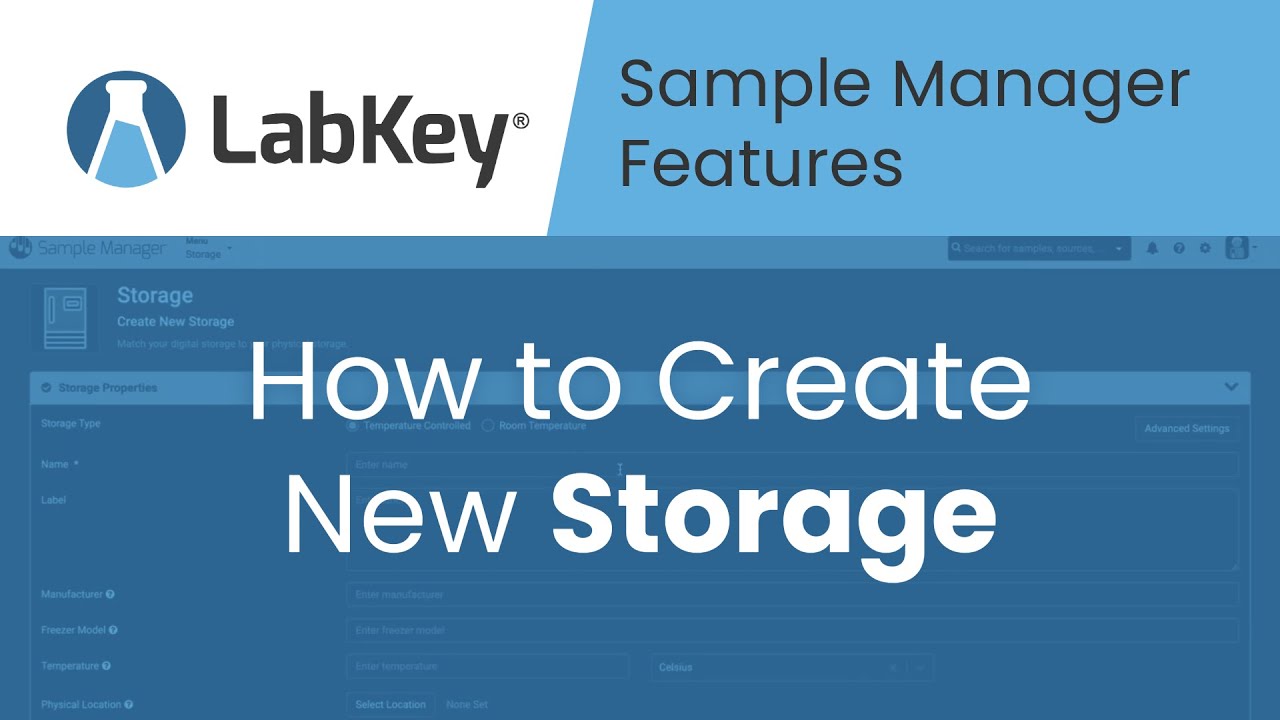 Create Storage in Sample Manager | LabKey Sample Manager