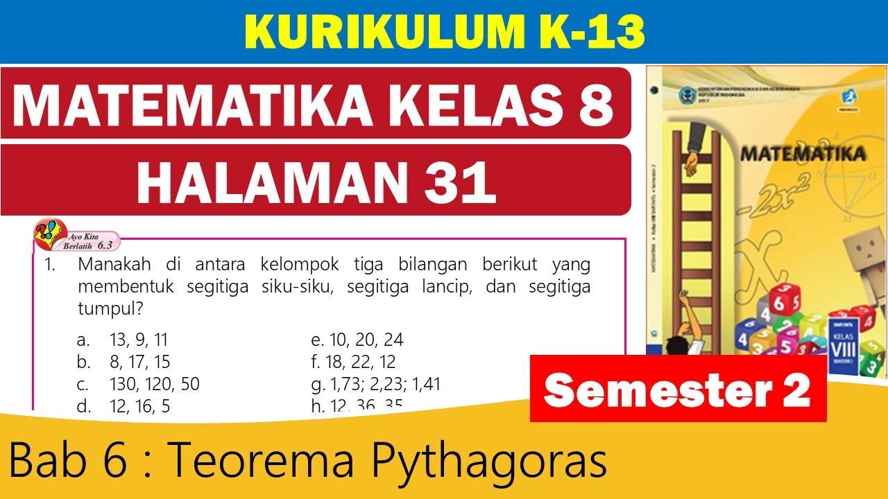 MATEMATIKA KELAS 8 HALAMAN 31 SEMESTER 2 KURIKULUM K-13