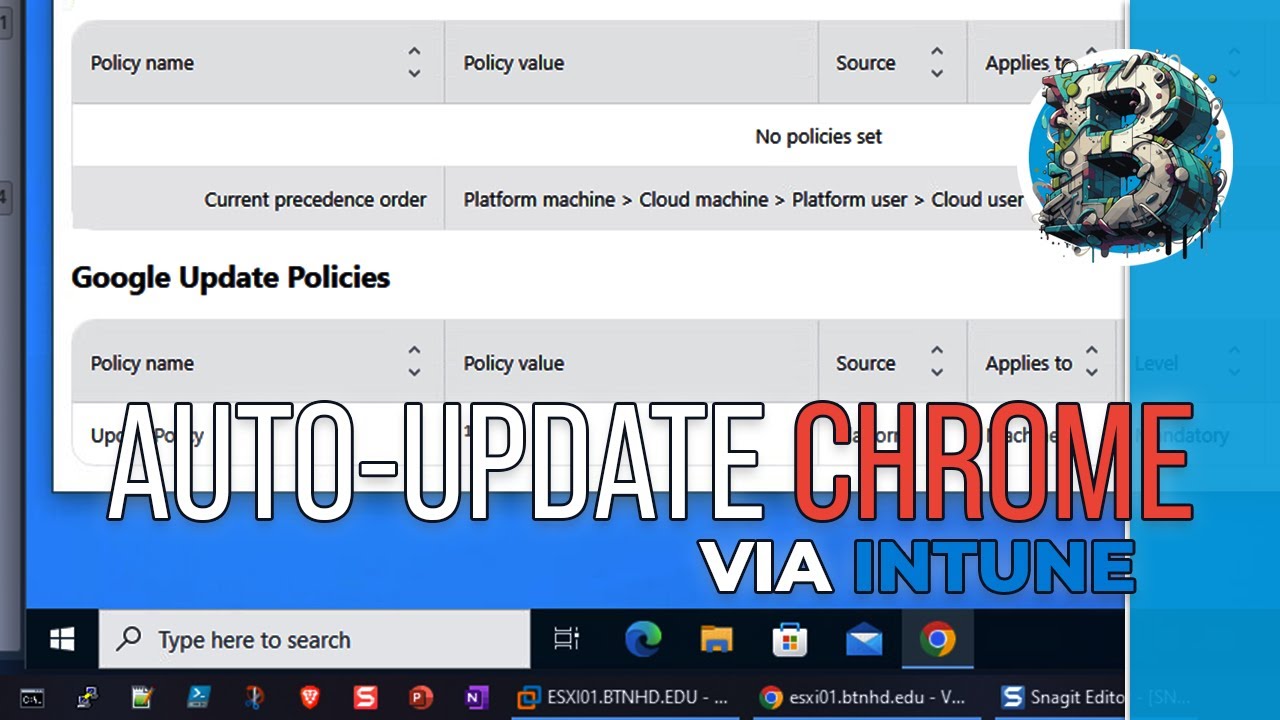 Intune Policy to Keep Google Chrome Always Up-to-Date
