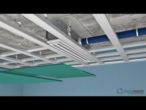 EN: Installation of Ventmann LINE frameless diffusers