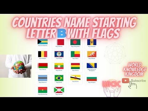 How Many Countries in the World and Their Names / Countries Name Starting Letter B With Flags