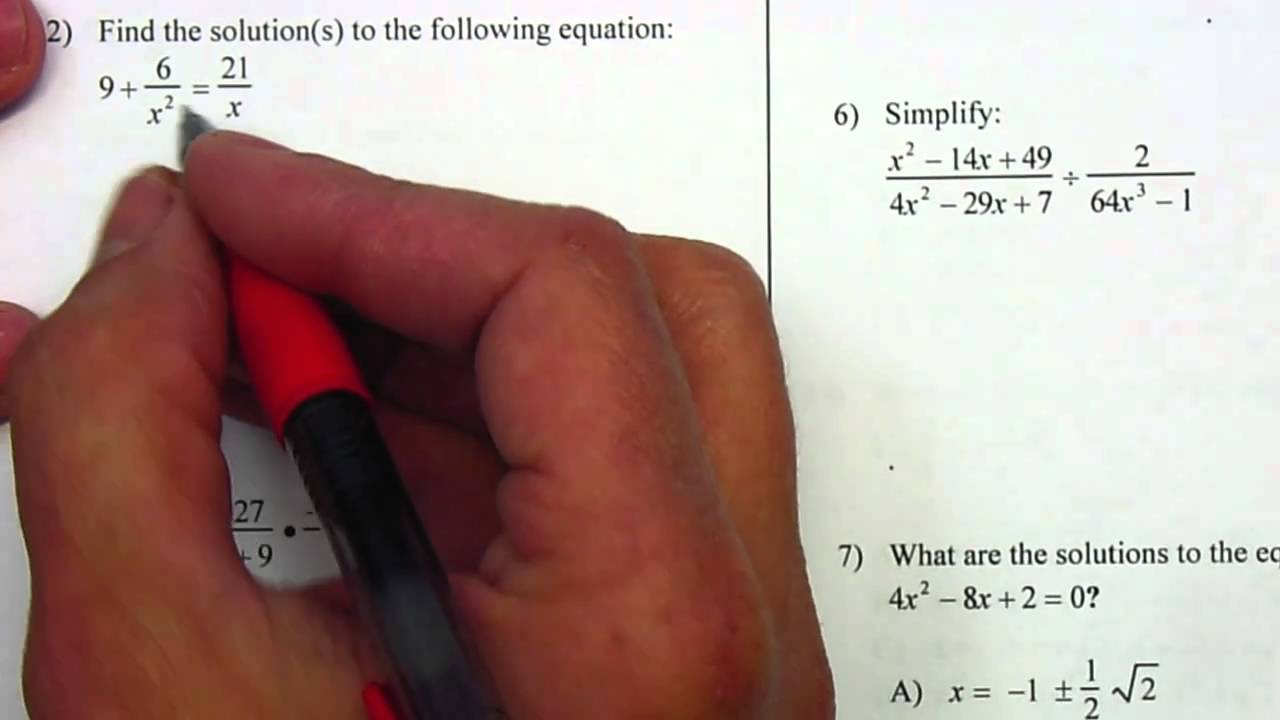 Alg2   Chapter 8 Practice Test Part 1