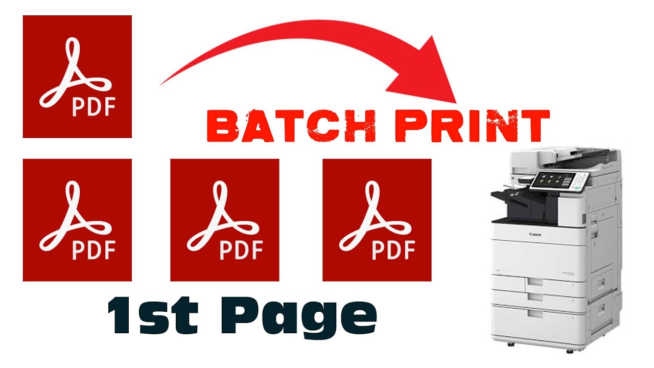 How to batch print 1st page of every pdf