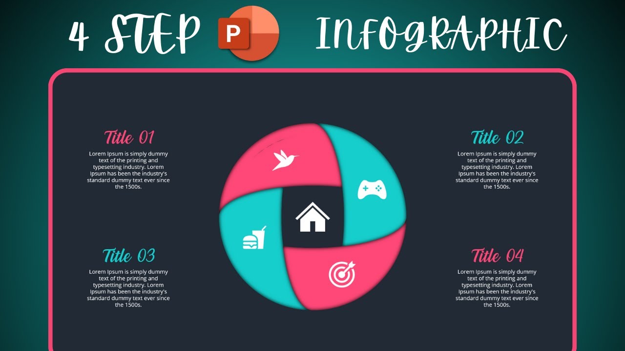 4 Step Circle Infographic Template