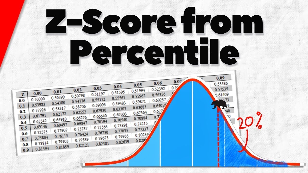 How to Find z-Score from Percentile | Statistics Exercises