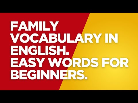 Family Vocabulary in English | Easy Words for Beginners