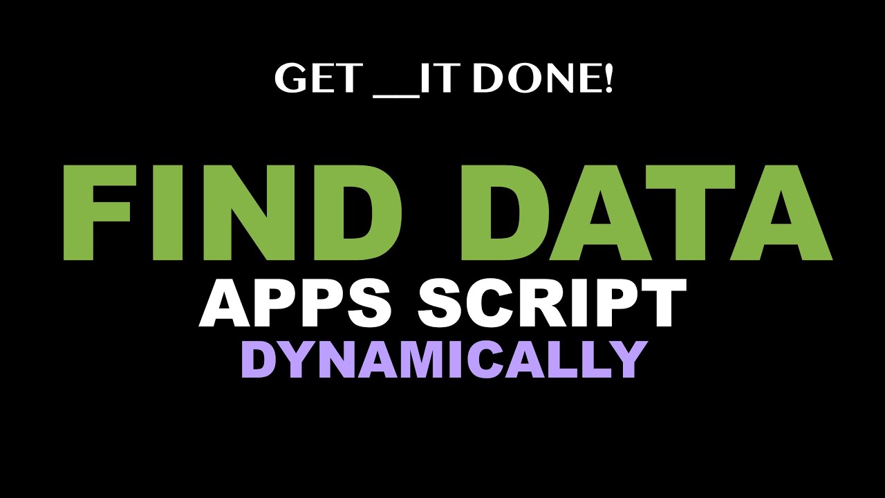 Find Data Using Headers in Google Sheets - Apps Script JavaScript