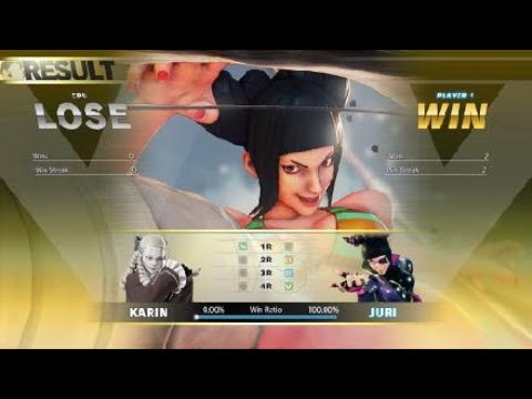 STREET FIGHTER V My Juri Against Zangief And Karin Cpu A.I's Level 8 Max Difficulty......