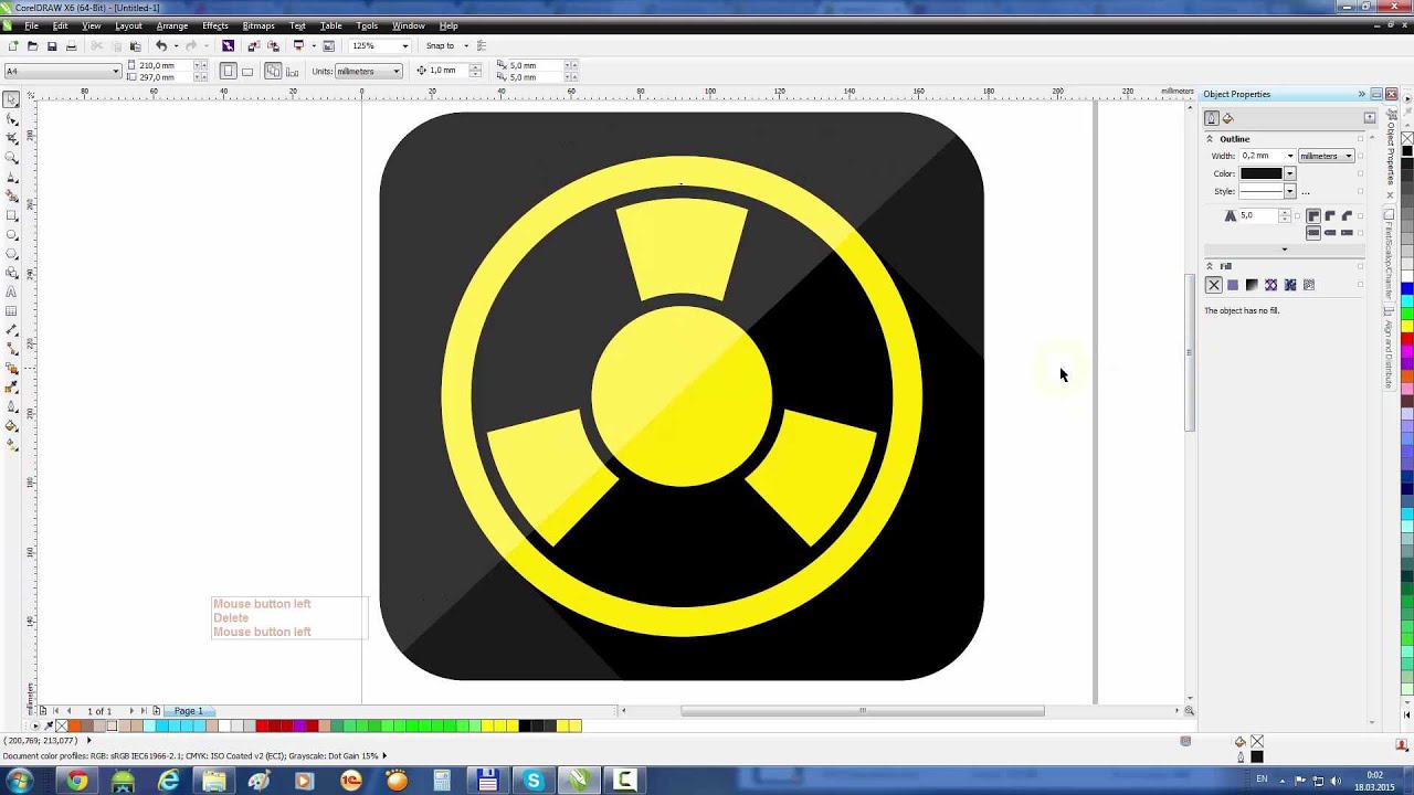 CorelDraw Tutorial: Radioactivity Icon