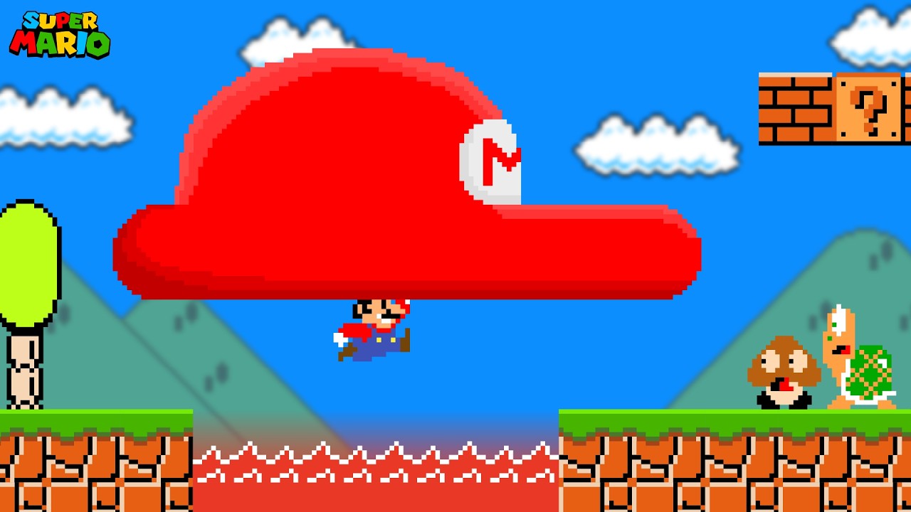 Every Time Mario Jumps, His Hat Gets Bigger in Super Mario Bros.!