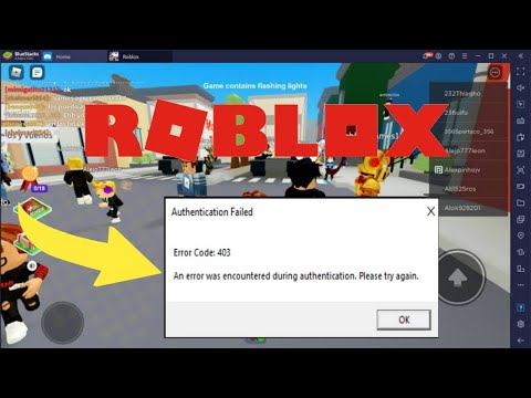Roblox authentication failed error code 403 | An error was encountered during authentication