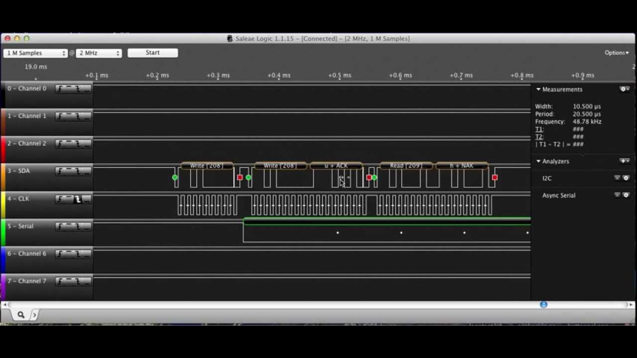Debugging I2C and UART with Logic