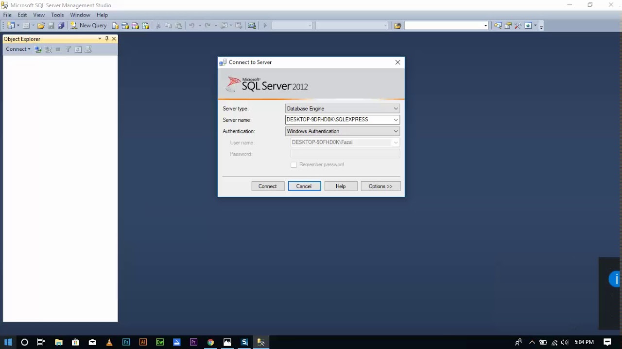 how to connect sql server to database engine and fix the errors